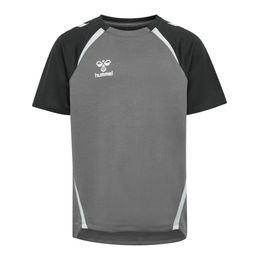 Hummel Funktionsshirt 'Lead 2.0' Jungen Gr&ouml;&szlig;e 128 grau / anthrazit / wei&szlig;