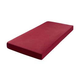 CS Schmal como Boxspring-Stretch-Spannbettlaken Uni Jersey 3700 rot Ma&szlig;e (cm): B: 140 &raquo; M&ouml;bel Kraft