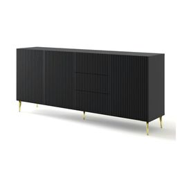 M&ouml;bel Kraft Sideboard schwarz Ma&szlig;e (cm): B: 200 H: 87 &raquo; M&ouml;bel Kraft