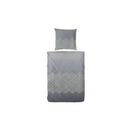 M&ouml;bel Kraft Mako-Satin Bettw&auml;sche-Set grau Ma&szlig;e (cm): B: 155 H: 1 &raquo; M&ouml;bel Kraft
