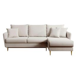 Selsey Ecksofa mit Schlaffunktion Volio beige Ma&szlig;e (cm): B: 223 H: 88 &raquo; M&ouml;bel Kraft