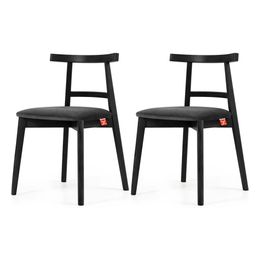 KONSIMO Holzstuhl 2er-Set grau Ma&szlig;e (cm): B: 47 H: 76 &raquo; M&ouml;bel Kraft