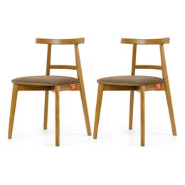 KONSIMO Holzstuhl 2er-Set beige Ma&szlig;e (cm): B: 47 H: 76 &raquo; M&ouml;bel Kraft