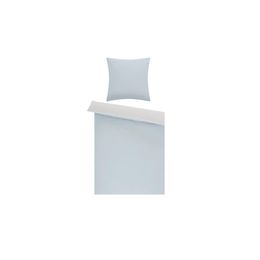 CS Schmal como Renforc&eacute; Wende-Bettw&auml;sche Chambray Piping blau Ma&szlig;e (cm): B: 135 &raquo; M&ouml;bel Kraft