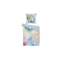 Indigo Mako-Satin Wende-Bettw&auml;sche Oil Whirl mehrfarbig Ma&szlig;e (cm): B: 135 &raquo; M&ouml;bel Kraft
