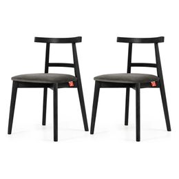 KONSIMO Holzstuhl 2er-Set grau Ma&szlig;e (cm): B: 47 H: 76 &raquo; M&ouml;bel Kraft