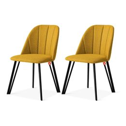 KONSIMO Polsterstuhl 2er-Set gelb Ma&szlig;e (cm): B: 52 H: 85 &raquo; M&ouml;bel Kraft