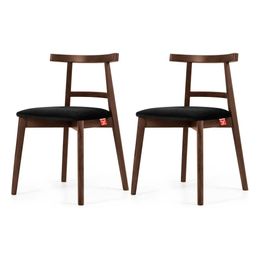 KONSIMO Holzstuhl 2er-Set schwarz Ma&szlig;e (cm): B: 47 H: 76 &raquo; M&ouml;bel Kraft