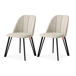 KONSIMO Polsterstuhl 2er-Set beige Ma&szlig;e (cm): B: 52 H: 85 &raquo; M&ouml;bel Kraft