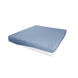 M&ouml;bel Kraft Jersey-Elasthan Boxspringbetttuch blau Ma&szlig;e (cm): B: 100 H: 26 &raquo; M&ouml;bel Kraft