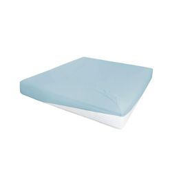 M&ouml;bel Kraft Jersey-Elastan Boxspringlaken blau Ma&szlig;e (cm): B: 150 H: 28 &raquo; M&ouml;bel Kraft