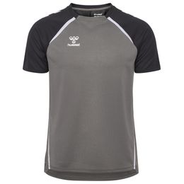 Hummel Sportshirt 'Lead 2.0' Herren Gr&ouml;&szlig;e XXL grau / schwarz / wei&szlig;