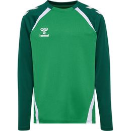 Hummel Sportsweatshirt 'LEAD 2.0' Jungen Gr&ouml;&szlig;e 152 tanne / neongr&uuml;n / wei&szlig;