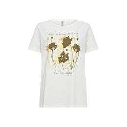 soyaconcept T-Shirt 'SC-DERBY FP 56' Damen Gr&ouml;&szlig;e XS gelb / oliv / offwhite