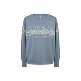 soyaconcept Sweatshirt 'Banu' Damen Gr&ouml;&szlig;e XL beige / rauchblau