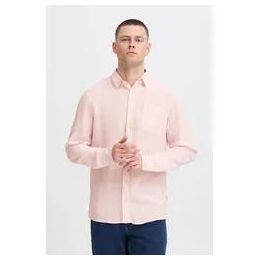 Langarmhemd Blend "BHBobby Shirt stripe", Herren, Gr. M, US-Gr&ouml;&szlig;en, chalk pink, 55% Leinen, 45% Viskose, regular fit, ohne Ausschnitt, 1-Knopf-Manschette, Hemden, Stilvolles Langarmhemd aus Leinenmix
