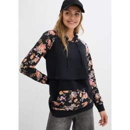 bonprix Weiches 2-in-1 Umstands-und Stillsweatshirt, schwarz, Gr.36/38 (S), Sweatshirt mit Stillfunktion f&uuml;r die Schwangerschaft und danach, 60% Baumwolle