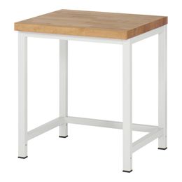 Rau 8000 Werkbank aus Stahlblech/Holz, BxTxH 750x700x840mm, 03-8000-1-077B4S.12)
