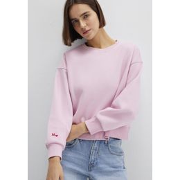 Mavi Damen Rundhalspullover "CREW NECK SWEATSHIRT"pink nectar, Gr. L, Stoff, 68% Baumwolle, 32% Polyester, Pullover, Sweatshirt cropped