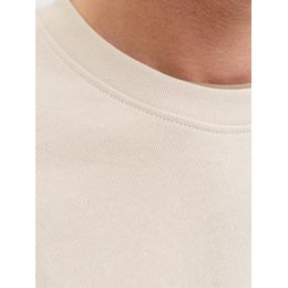 Jack & Jones PlusSize Sweatshirt "JJEARCHIVE GRAPHIC SWEAT CN NOOS PLS", Herren, Gr. 6XL, moonbeam, angeraute Sweatware, Obermaterial: 80% Baumwolle, 20% Polyester, JACK & JONES PLUSSIZE, unifarben, normal, Rundhals, Rippb&uuml;ndchen, Sweatshirts Sweatshirt, mit Logobranding