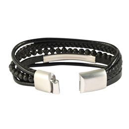 Adelia&acute;s Armband ADELIA&acute;S "Herren Armband &ndash; Lederarmband aus Leder 23 cm", schwarz, Armb&auml;nder, Herren, 23cm, Leder, Armband, Ideal als Geschenk f&uuml;r besondere Anl&auml;sse