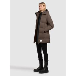 Steppjacke Khujo "TANARE3", Damen, Gr. L, dull gr&uuml;n, 100% Nylon, unifarben, regular fit, eingesetzt elastischer Bund, Jacken Steppjacke, Topseller