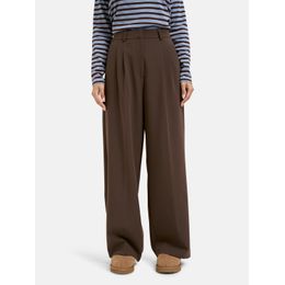 Smith & Soul Stoffhose SMITH & SOUL, Damen, Gr. XL, Normalgr&ouml;&szlig;en, choco, Material: 69% Polyester, 22% Viskose, 9% Elasthan, unifarben, regular fit lang, Hosen Stoffhose, mit Bundfalten
