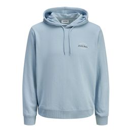 Jack & Jones Kapuzensweatshirt JACK & JONES "JJBRANDON SWEAT HOOD", Herren, Gr. M, celestial blau, Sweatshirts