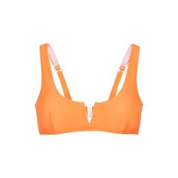 LSCN BY LASCANA Bustier-Bikini-Top 'Gina' neonorange Gr. 34 Cup A. Mit Seitlichen St&auml;bchen Und Ohne B&uuml;gel. Nachhaltig.