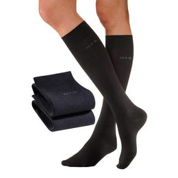 H.I.S. H.I.S Kniestr&uuml;mpfe schwarz Gr. 35-38 f&uuml;r Damen. Elastisch. Nachhaltig.