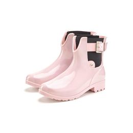 VIVANCE BY LASCANA Gummistiefelette pink Gr. 39 f&uuml;r Damen. Mit Zierschnalle