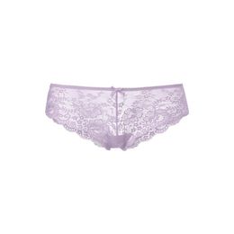 Lascana Hipster violett Gr. 32/34 f&uuml;r Damen. Mit Schleife. K&ouml;rpernah