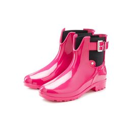 VIVANCE BY LASCANA Gummistiefelette pink Gr. 36 f&uuml;r Damen. Mit Zierschnalle