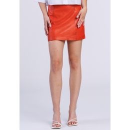 Lederrock Freaky Nation "Skirt-FN", Damen, Gr. XL(42), orange, Oberstoff: 100% Leder; Futter: 100% Polyester, R&ouml;cke