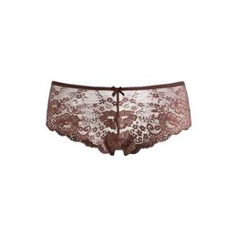 Lascana Hipster braun Gr. 40/42 f&uuml;r Damen. Mit Schleife. K&ouml;rpernah