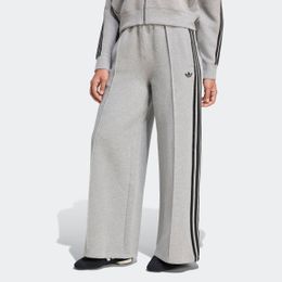 Sporthose adidas originals "SPACER 3S TP", Damen, Gr. XL, N-Gr, grau (mgh solid grau), Obermaterial: 53% Baumwolle, 47% Polyester, Hosen Sporthose, sportlicher Stil, mit 3-Streifen an den Seiten, lockere Passform