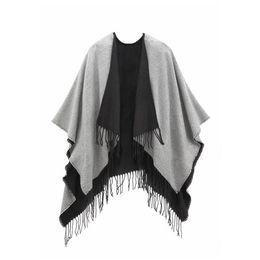 Lascana Strickponcho 'Cape' mehrfarbig Gr. f&uuml;r Damen
