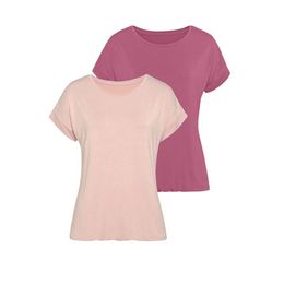 Vivance Kurzarmshirt mehrfarbig Gr. 44/46 f&uuml;r Damen. Mit Rundhals. Basic