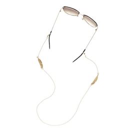 Lascana Brillenkette 'Zartes Brillenband mit Federornament' goldfarben Gr. f&uuml;r Damen