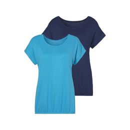 Vivance Kurzarmshirt mehrfarbig Gr. 48/50 f&uuml;r Damen. Mit Rundhals. Basic