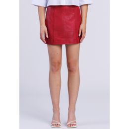 Lederrock Freaky Nation "Skirt-FN", Damen, Gr. XXL(44), rot, Oberstoff: 100% Leder; Futter: 100% Polyester, R&ouml;cke