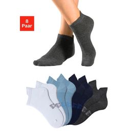 H.I.S. H.I.S Sneakersocken 'Damen Herren kurze Sportsocken Laufsocken Atmungsaktive Baumwolle' mehrfarbig Gr. 39-42 f&uuml;r Damen. Mit Logoschriftzug. Elastisch.