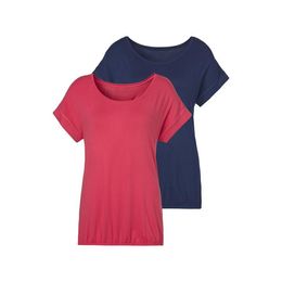 Vivance Kurzarmshirt mehrfarbig Gr. 48/50 f&uuml;r Damen. Mit Rundhals. Basic