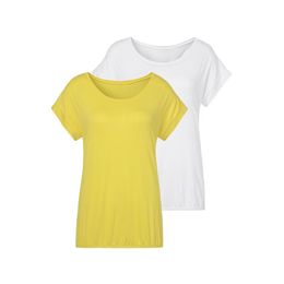 Vivance Kurzarmshirt mehrfarbig Gr. 32/34 f&uuml;r Damen. Mit Rundhals. Basic