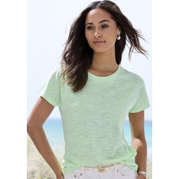 VIVANCE BY LASCANA T-Shirt 'mit modischer Strukturoptik' mehrfarbig Gr. 40/42 f&uuml;r Damen. Mit Rundhals. Bequem. Nachhaltig.