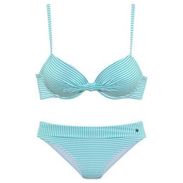 s.Oliver Set: B&uuml;gel-Bikini 'Line' mehrfarbig Gr. 34 Cup D. Mit B&uuml;gel. Nachhaltig.