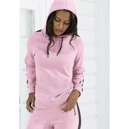 BENCH. LOUNGEWEAR Kapuzensweatshirt mehrfarbig Gr. 36/38 f&uuml;r Damen. Mit Logodruck. Bequem. Nachhaltig.