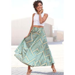 Lascana Hosenrock 'mit extra weitem Bein' mehrfarbig Gr. 40 f&uuml;r Damen. Figurumspielend. Nachhaltig.