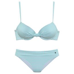 s.Oliver Set: B&uuml;gel-Bikini 'Line' mehrfarbig Gr. 34 Cup C. Mit B&uuml;gel. Nachhaltig.