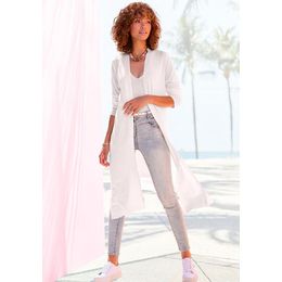 Lascana Cardigan wei&szlig; Gr. 36/38 f&uuml;r Damen. Figurumspielend